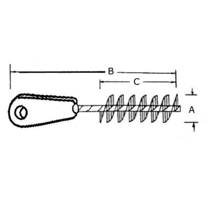 Flexible stem tube brush with handle and durable plastic bristles ...